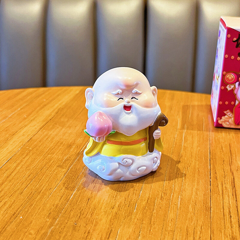 Оригинальная фигурка Бога богатства с пятью сторонами, милая смоляная кукла удачи, процветания и долголетия, фигурка привлекающая богатство, креативное украшение для домашнего рабочего стола