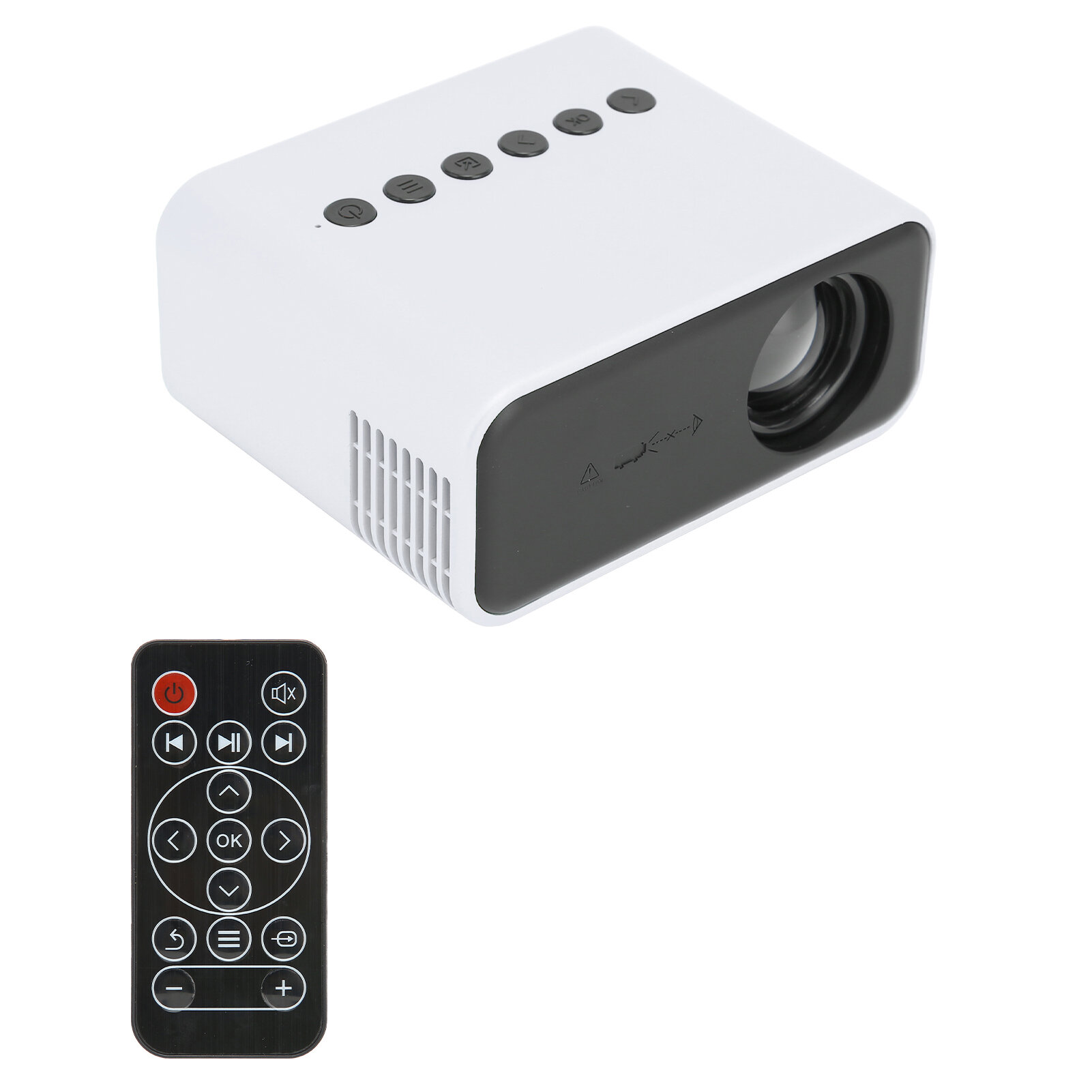 Portable Mini Project Home Theatre Проектор мобильного телефона для проекции экрана 100–240VWHITE EU Plug