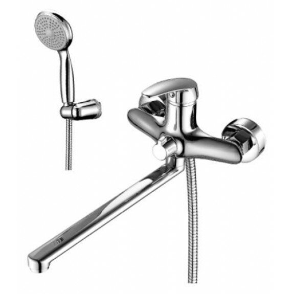 Смеситель ванна LINARA С плоским изливом 300ММ хром LEMARK