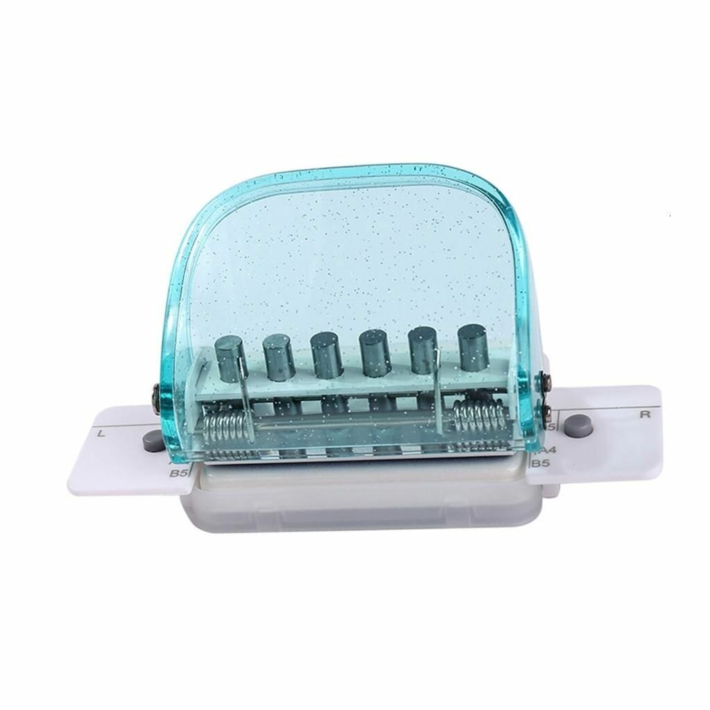 Портативный дырокол для 6 листов, ручной, прозрачный, для офиса, Transparent green