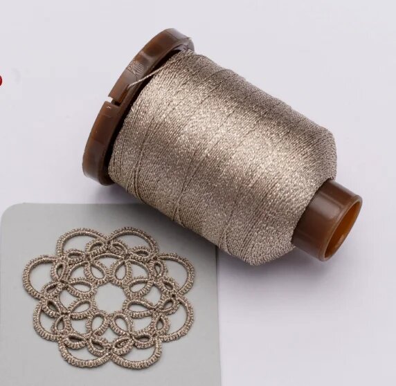 Металлическая плетеная нить AG 0,2 мм серебристого цвета для рукоделия 200 м 14