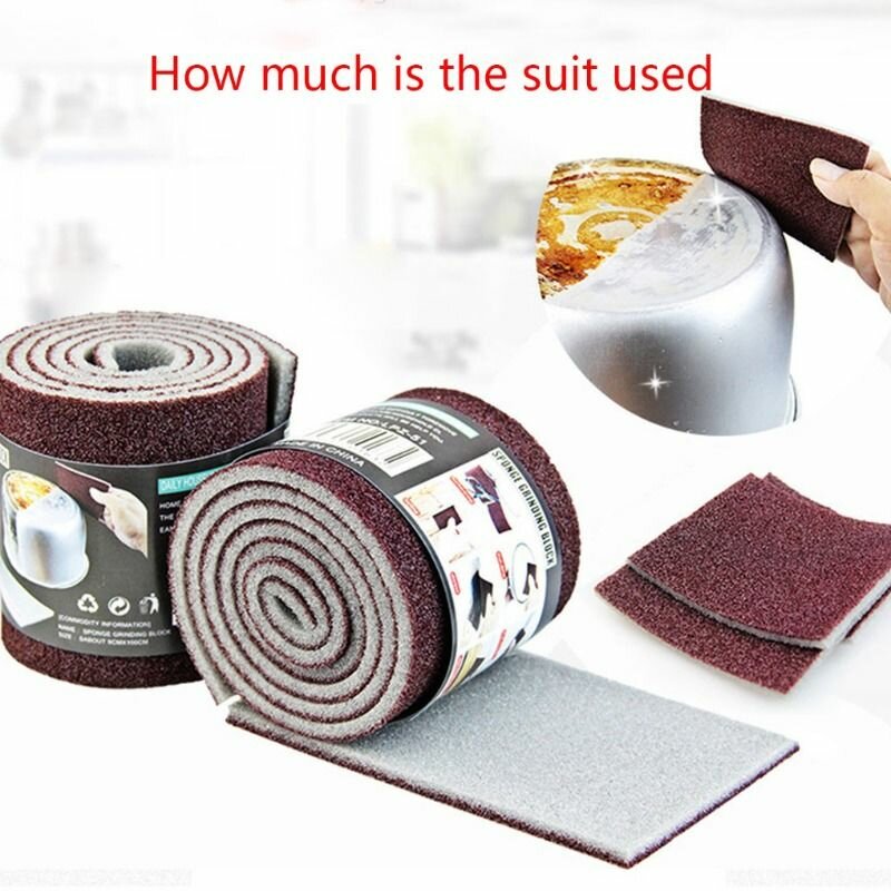 Губка абразивная, карборунд, набор 5 шт, для удаления сильных загрязнений, стойкая