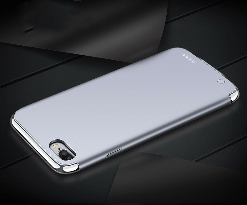 Чехол для зарядного устройства аккумулятора серебристый для iPhone XS Max.