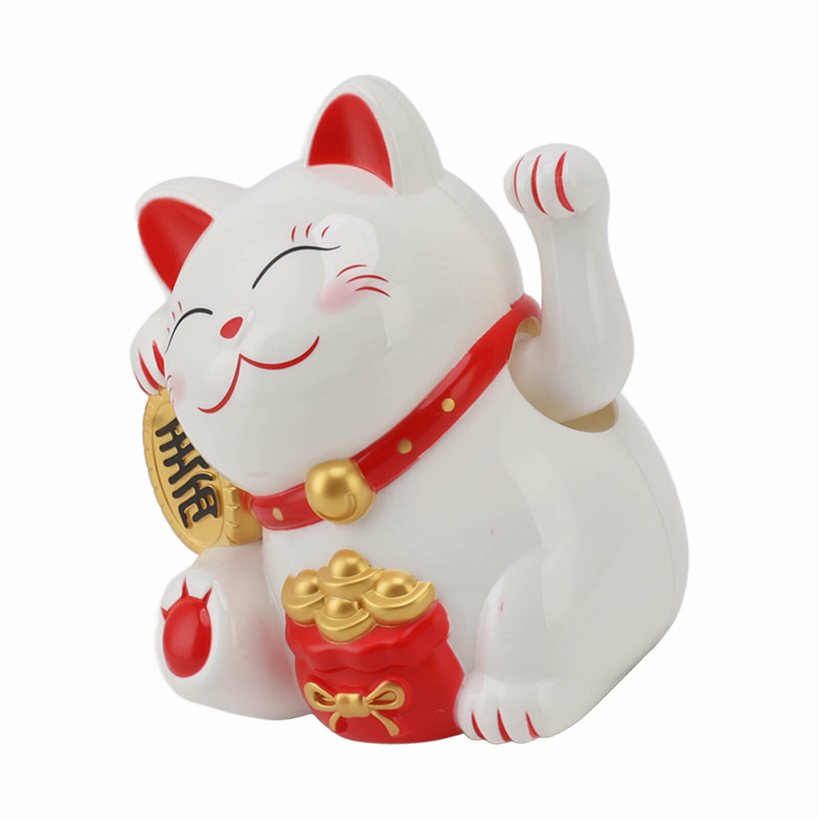 5,5 дюймов электрическая развевающаяся рука Fortune Cat декоративные милые пластиковые украшения для кошек для кассового стола MLY11020-1 белый