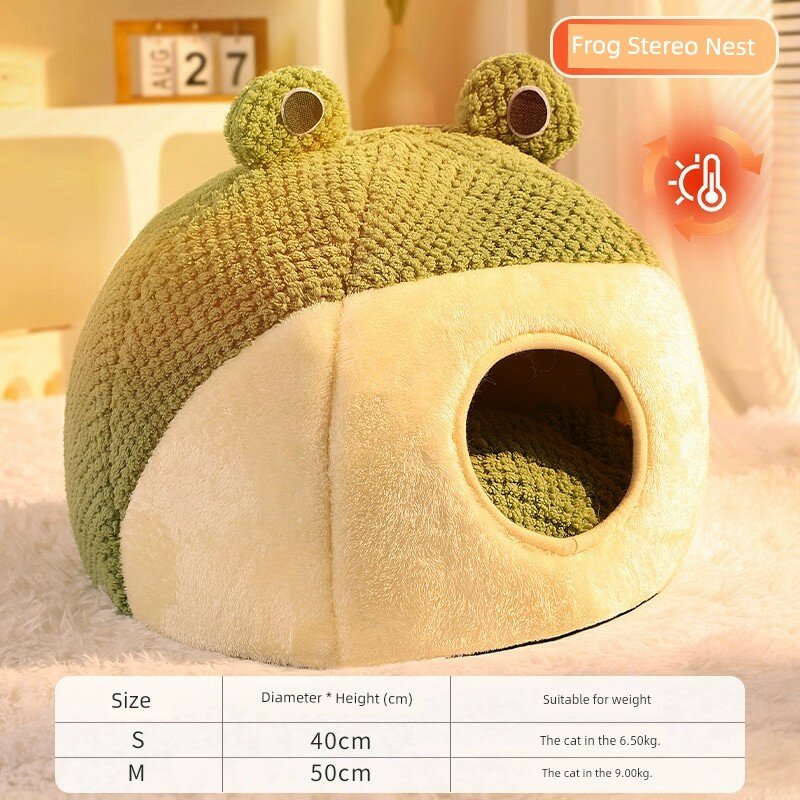 Кошачий домик Kimpets подходит для всех сезонов, закрытый трехмерный домик для кошек, кошачья вилла, кошачья палатка,