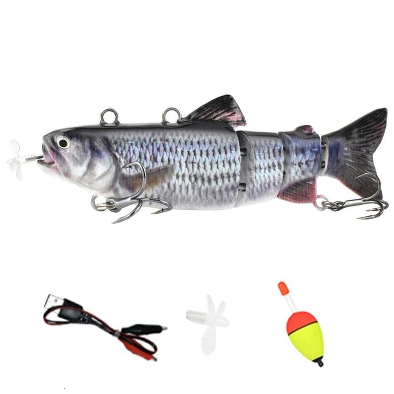 Электронная рыболовная приманка с LED-подсветкой, Серый 90 мм 20 г