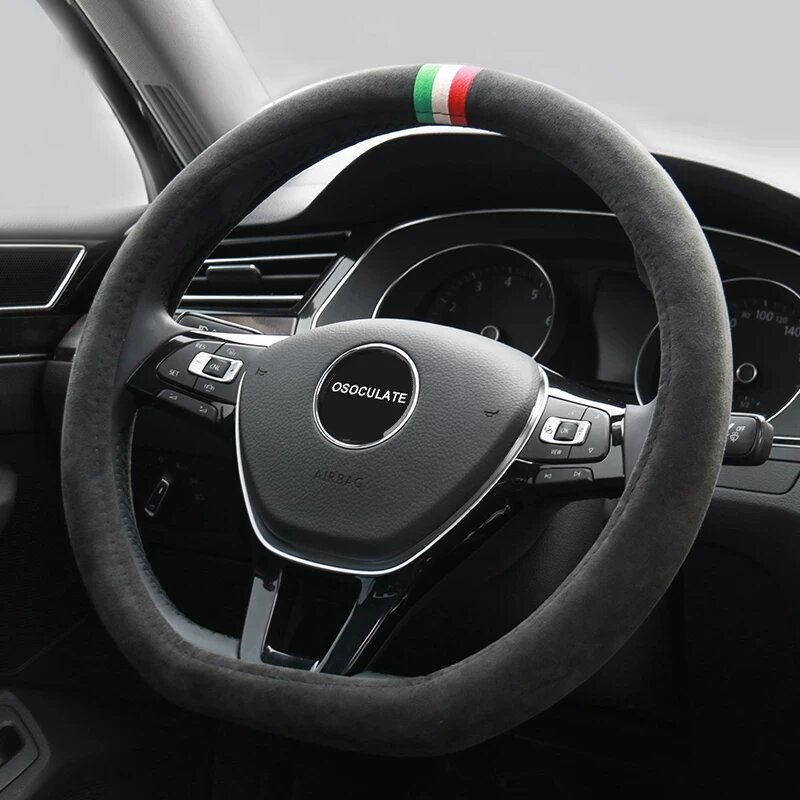 Накладка на руль Alcantara Италия D-Тип Плоский Низ Все-Сезонная Ручная Вышивка Суэд