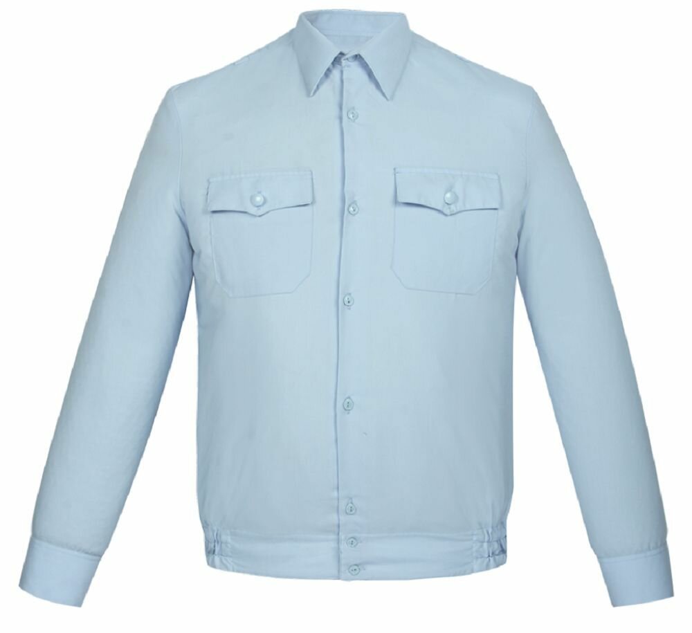 Рубашка мужская (сорочка) форменная уставная голубая повседневная с длинным рукавом для сотрудников Полиции МВД / ОВД (Министерства Внутренних Дел)