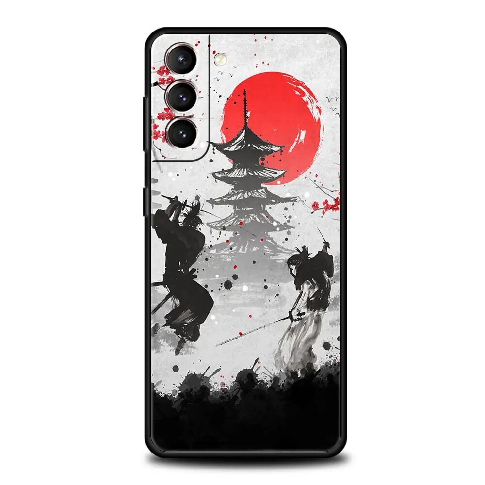 Японский чехол для телефона Bushido Samurai для Samsung Galaxy S23 S24 A5, For Samsung S24 Plus