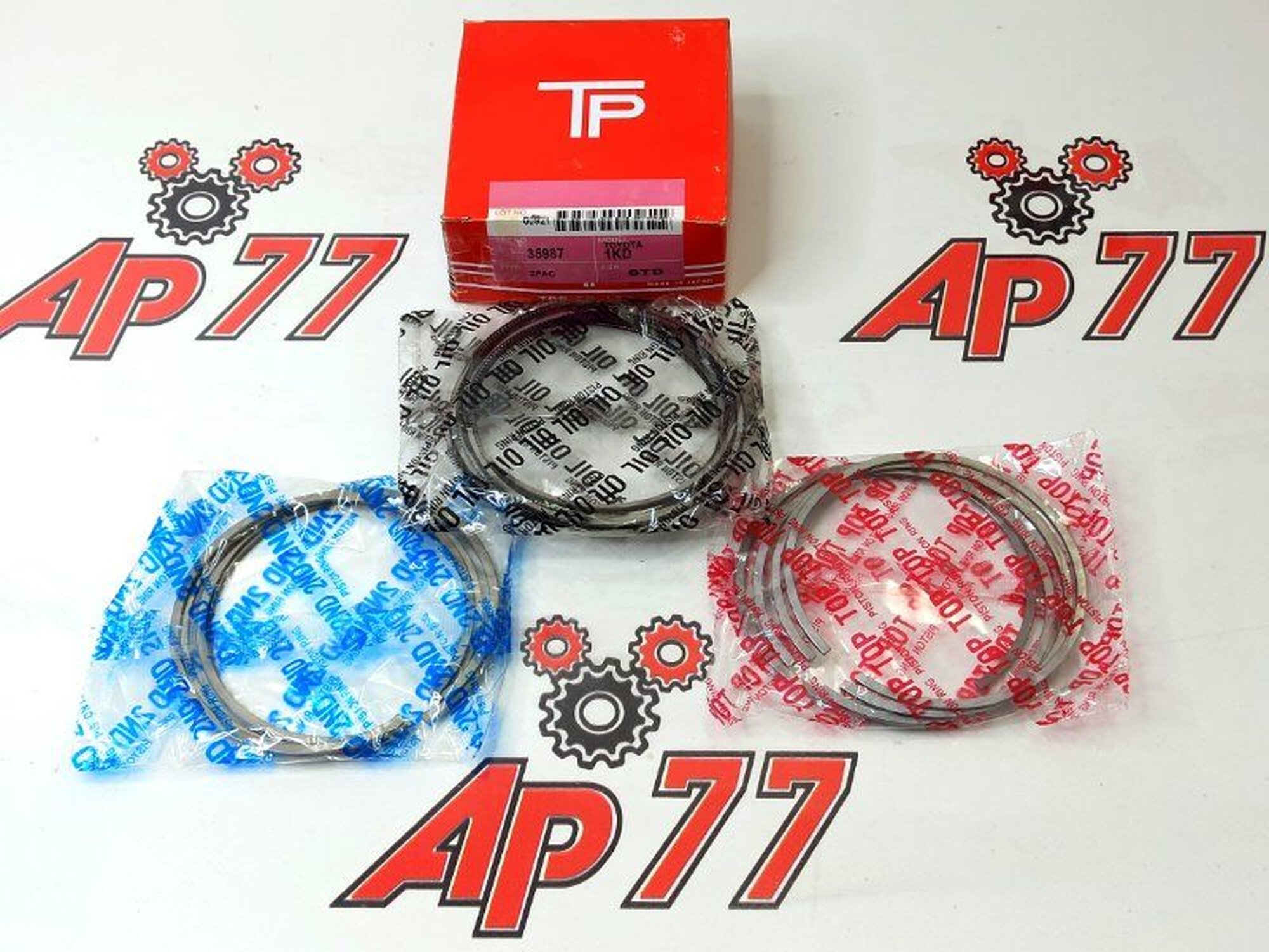 Кольца поршневые TPR для автомобилей Toyota 1KD, STD, TP35987