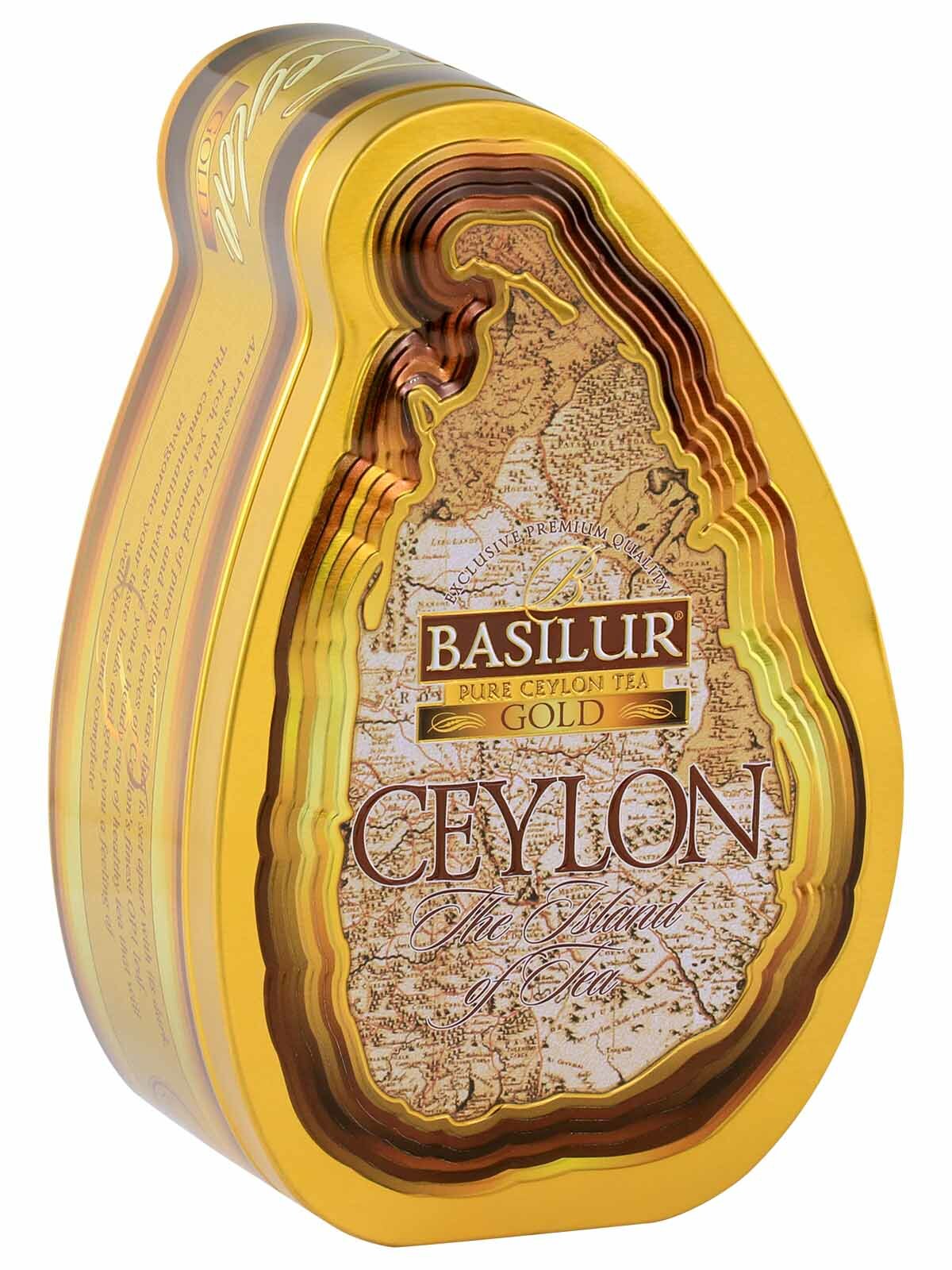 Чай Basilur "Чайный остров Цейлон", черный, листовой, в жестяной банке, 100 гр