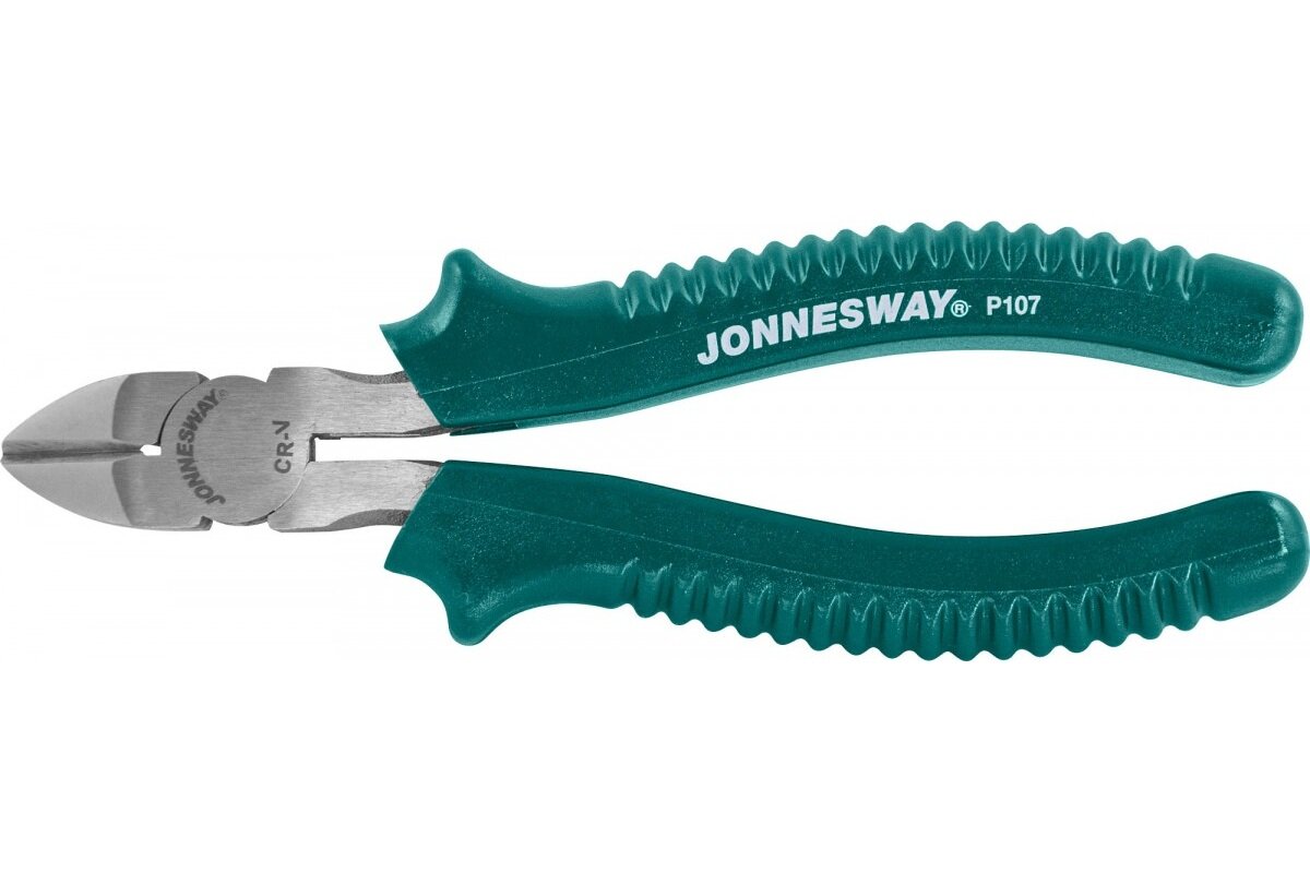Кусачки боковые 180 мм Jonnesway P107, 47127, бокорезы с полимерными рукоятками