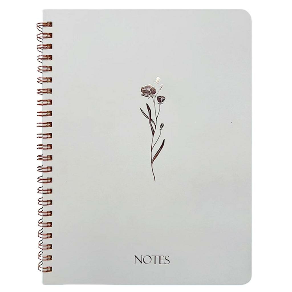 Блокнот с двойной проволочной спиралью, 160 страниц, не совсем белый цвет