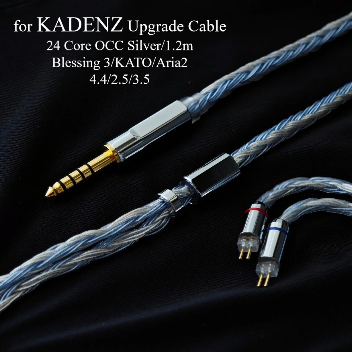 Кабель для наушников Moondrop Blessing 3 KATO KXXS Aria2, 24 ядра, OCC, 3.5mm Stereo, white