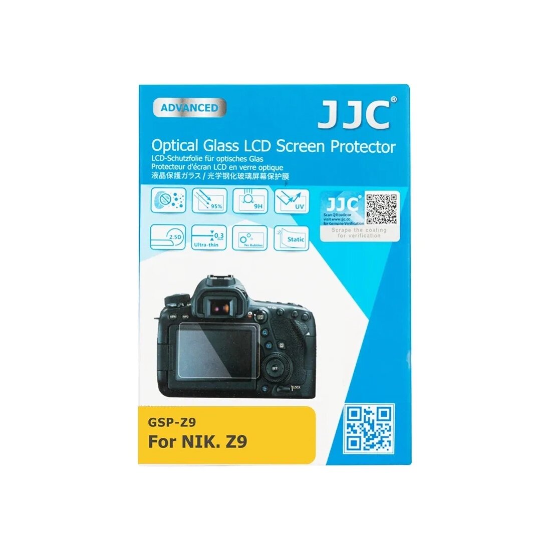 Защитное стекло JJC GSP-Z9 для экрана фотоаппаратов Nikon Z9; Z8; Zf
