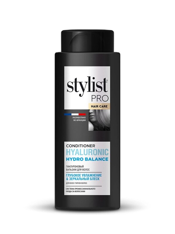 Гиалуроновый бальзам для волос STYLIST PRO hair care Увлажнение & блеск, 280 мл