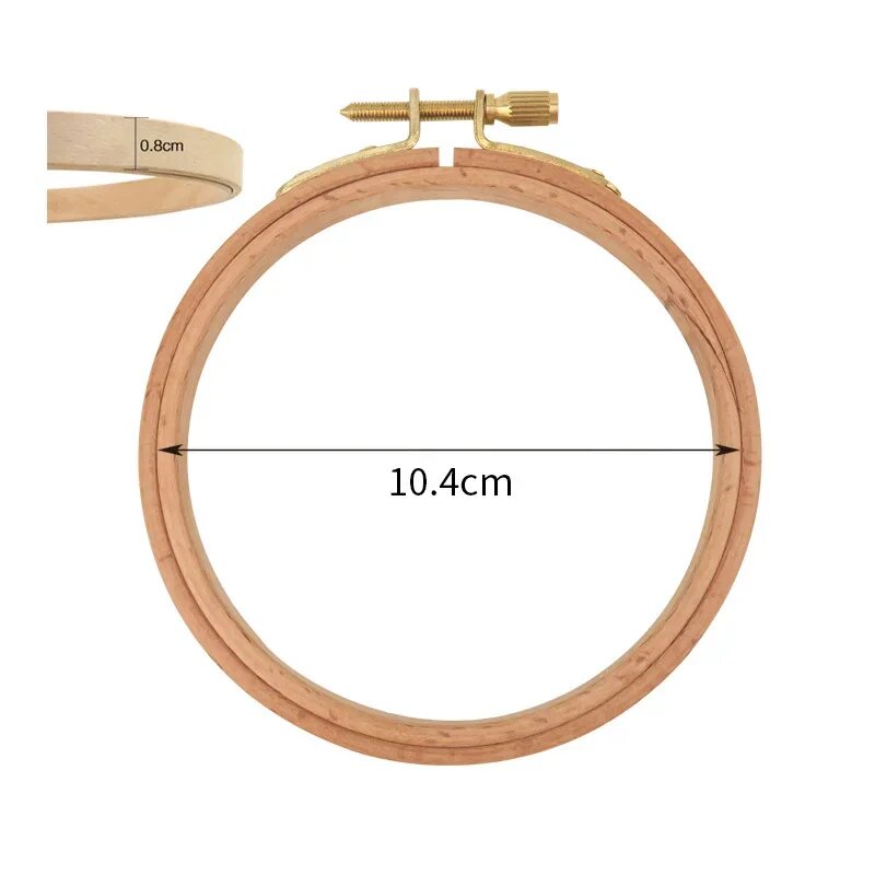 Пяльцы для вышивания 10.4 см, деревянные, цвет 4 inches
