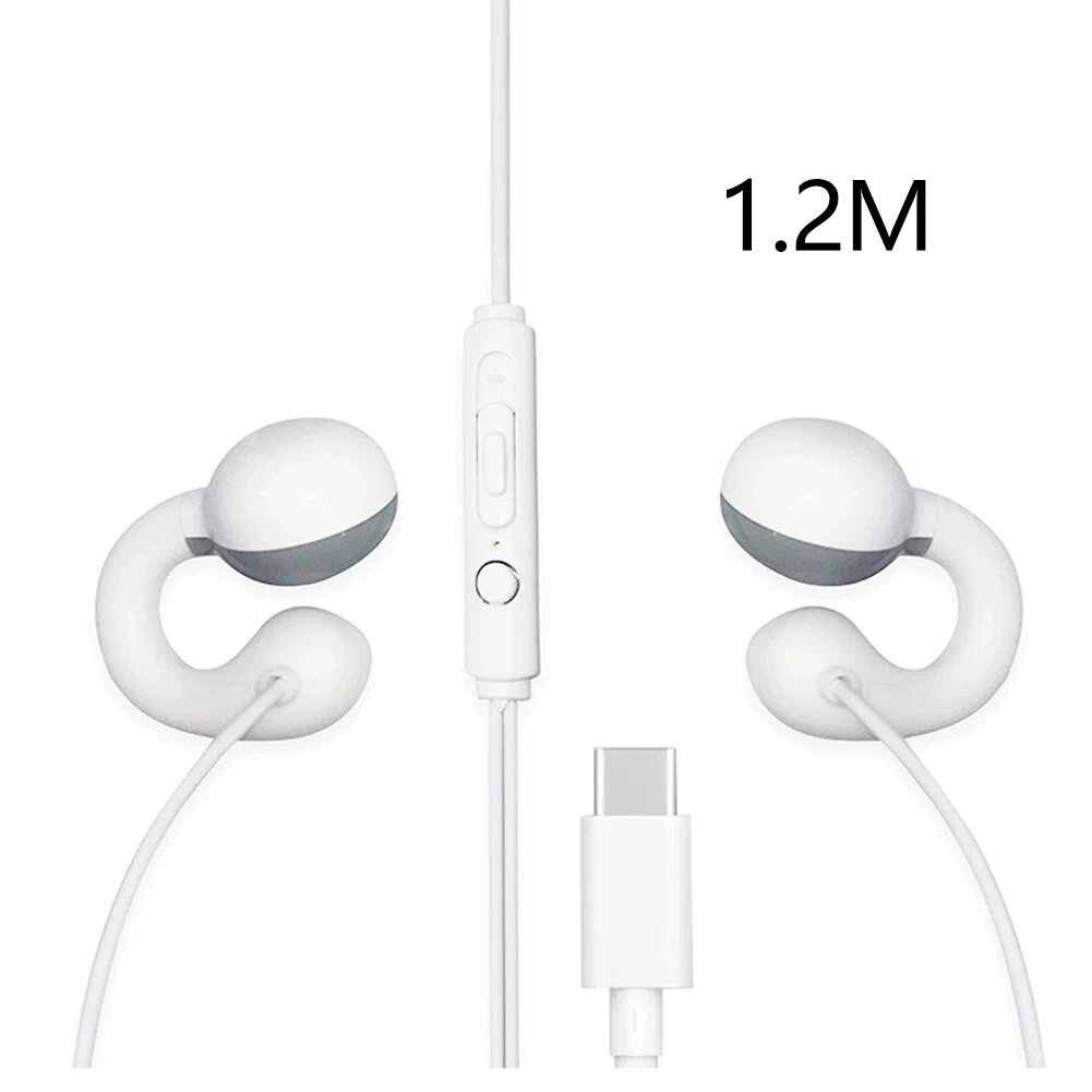 BuyinCoins проводные наушники-клипсы Type C white