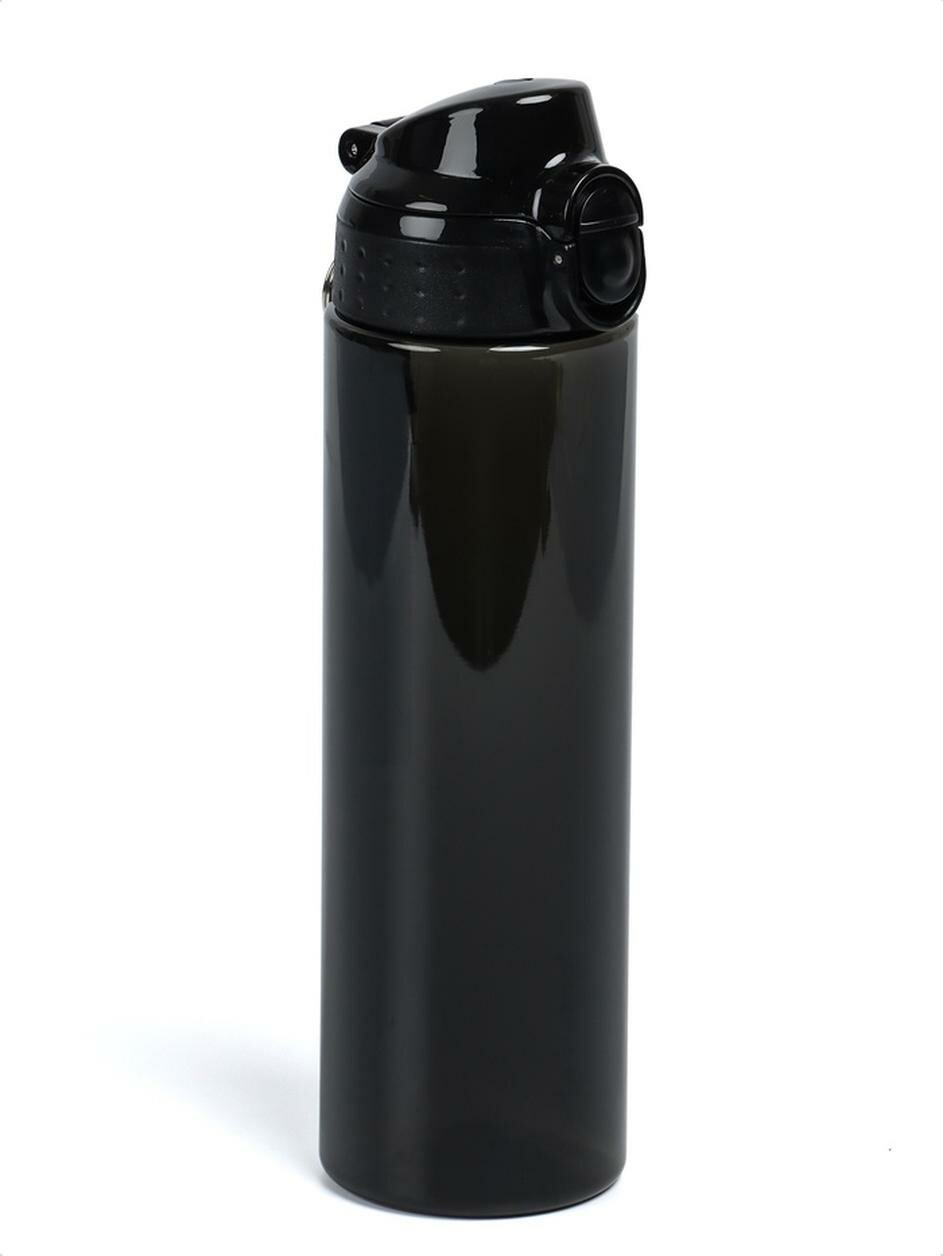 Бутылка для воды Onlytop, объем 700 мл, с поильником, цвет черный