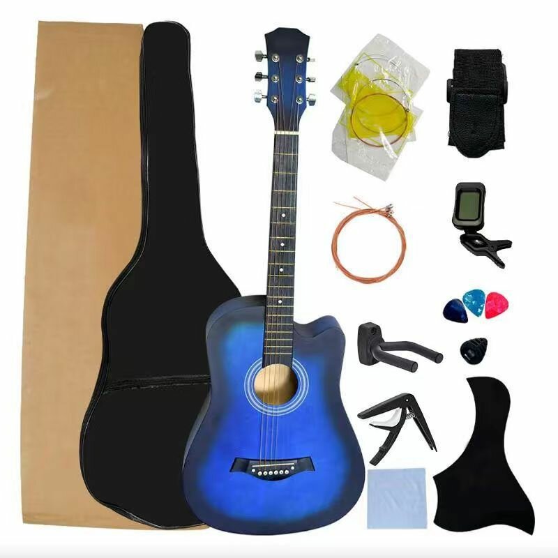 2025 Оптовая продажа от фабрики 38inch Гитара Полный набор аксессуаров / Укулеле Маленькая гитара 21inch Акустическая гитара