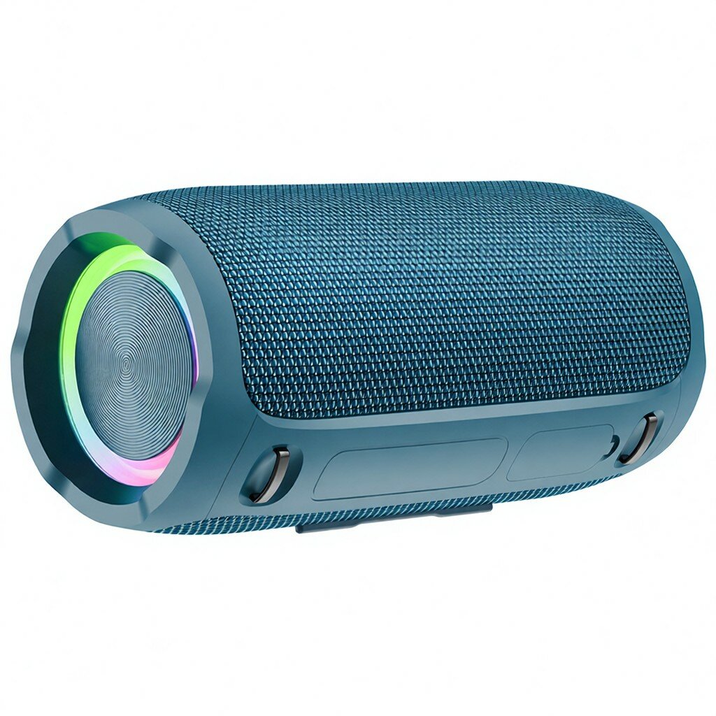 Портативная беспроводная колонка S76 с технологией BT 5.3, водонепроницаемая, 50 Вт динамиков, серия TWS, стереозвук, эффект RGB подсветки, HiFi звук, поддержка AUX, BT, TF карты, длительное время воспроизведения, сабвуфер.