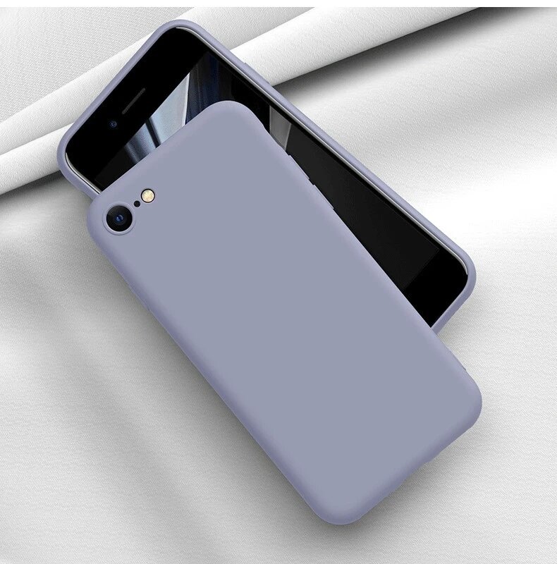 Чехол для iPhone SE 2020/SE 2/3/4, серый, силикон