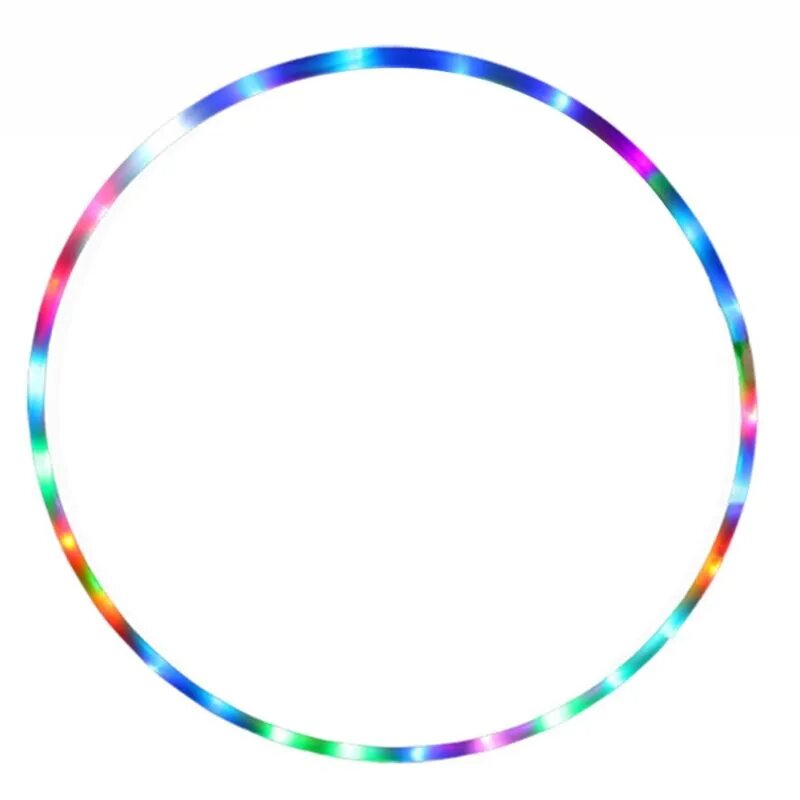 Многоцветный светодиодный светящийся хула-хуп - 14 ламп, диаметр 60 см, 1 шт.