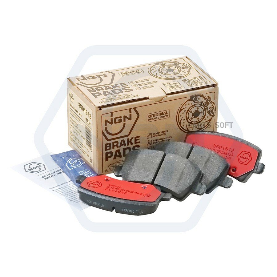 NGN 3501512 Колодки тормозные керамические задние FORD Galaxy 06> / S-Max 06> LAND ROVER Freelander 11> / Rang ()