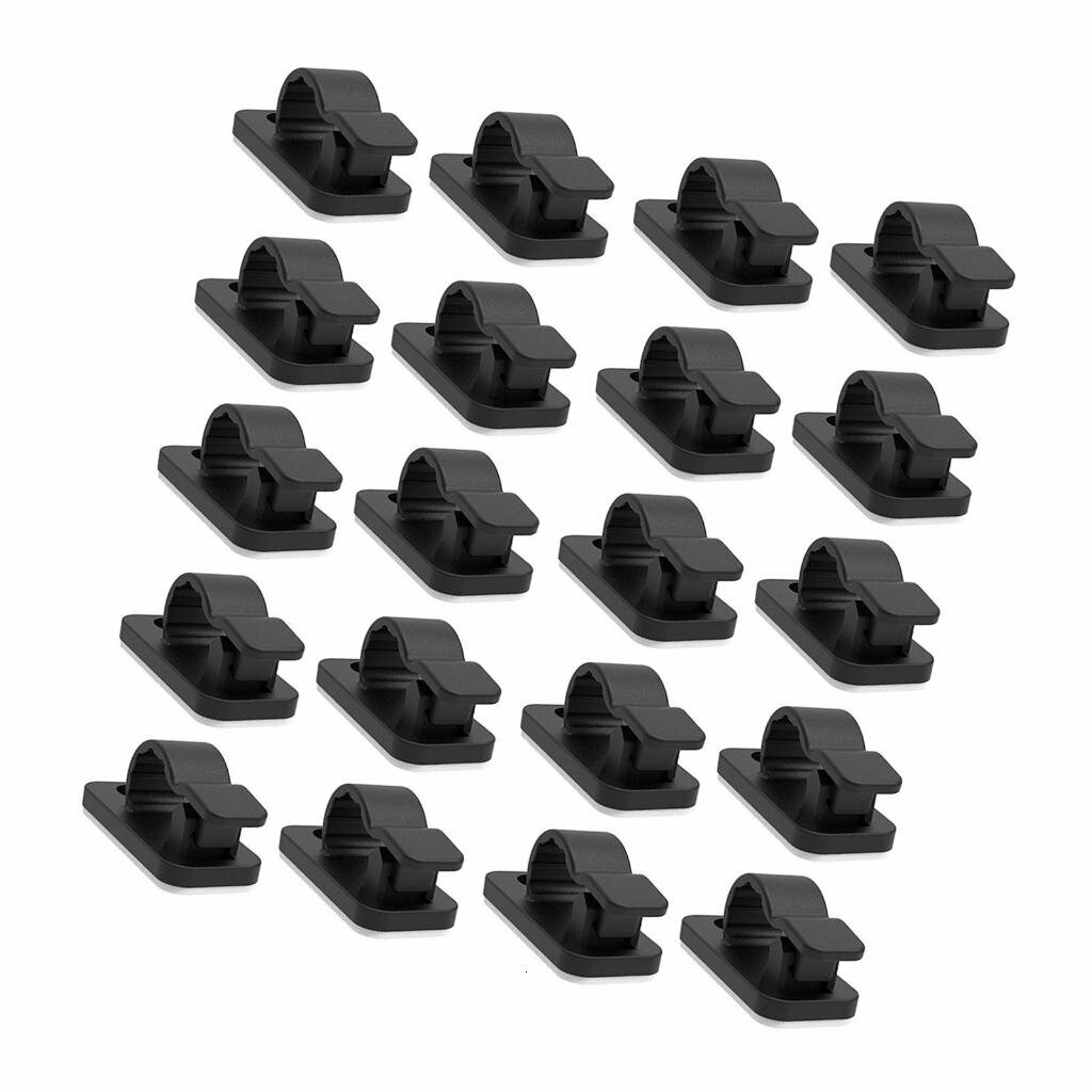 Кабельные клипсы (20 шт.), Черная красная кожа серая