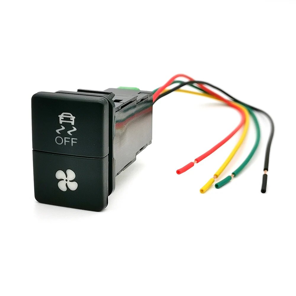 1 шт. двойной переключатель светодиодных противотуманных фар, радар, кнопка включения и Trac Off Fan