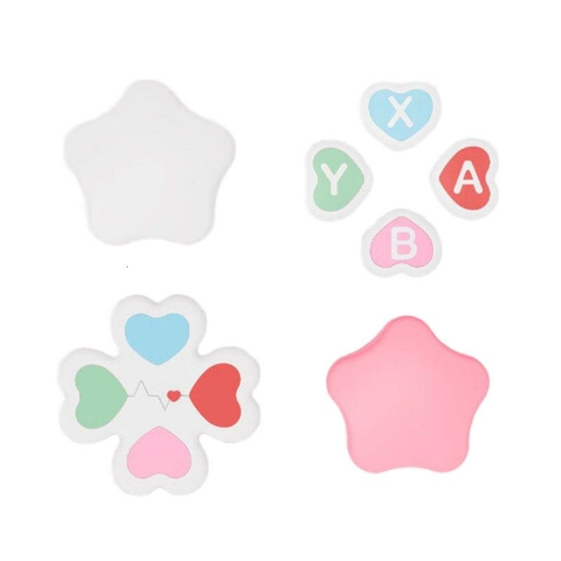 Силиконовые наклейки для геймпада, белый розовый красочный