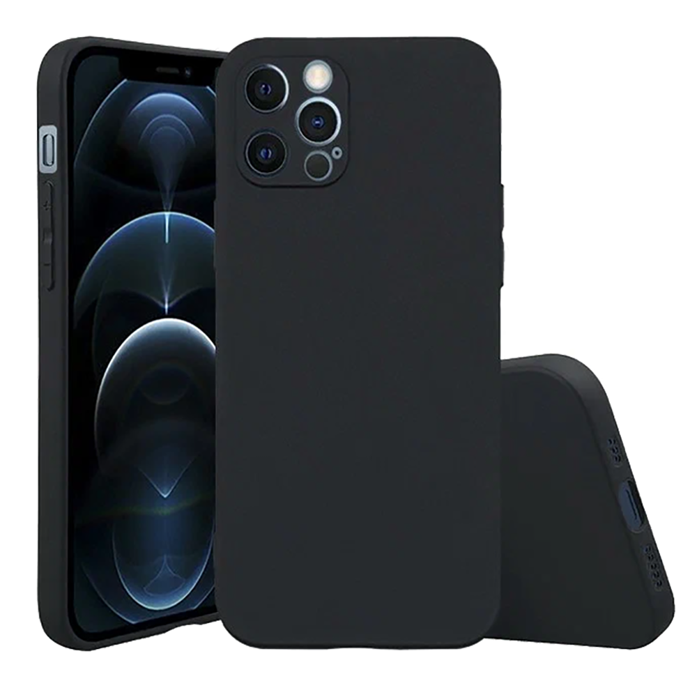 Чехол на Apple iPhone 13 Pro с защитой камеры и покрытием Soft Touch, из термополиуретана, черный
