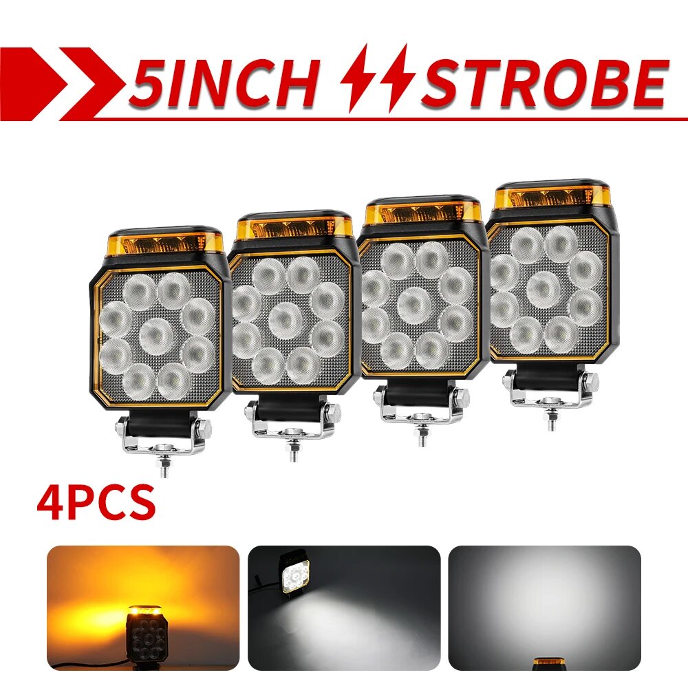 Сверхмощная Светодиодная Рабочая Фара CO LIGHT 4 Дюйма С Функцией Фонарика Для Тракторов, 4PCS