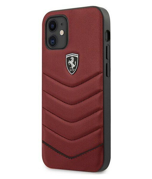 Чехол Ferrari iPhone 12 mini Off-Track Quilted Hard Case Red FEHQUHCP12SRE