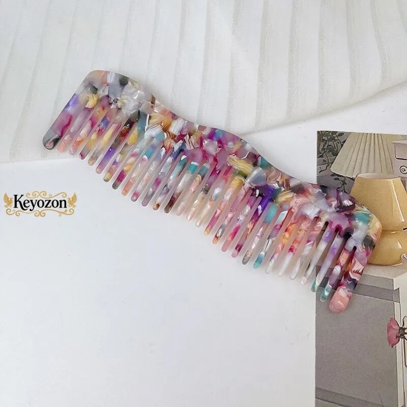 Высококачественная французская волнистая ацетатная портативная расческа