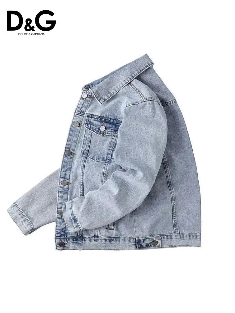 Куртка Dolce&Gabbana Мужская джинсовая куртка с байкерской вышивкой стильная куртка-косуха весна 2025