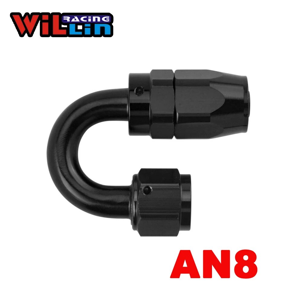 180 градусов AN04/6/8/10 AN алюминиевые поворотные наконечники шлангов, фитинги для масляного топлива, адаптер, фитинг для шланга масляного радиатора, аксессуары для автомобиля