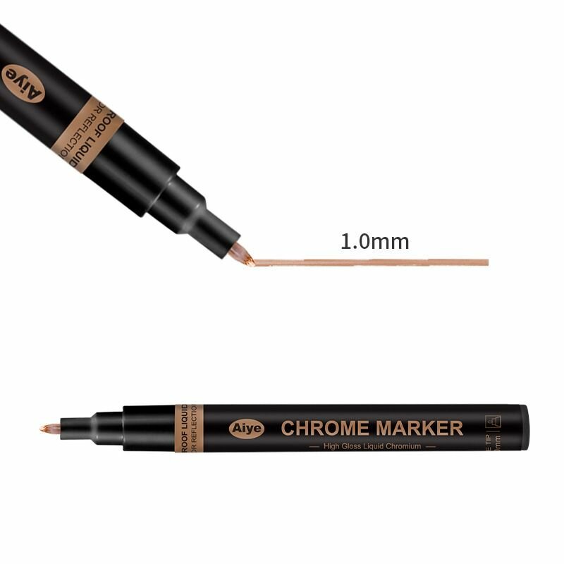 Высокоглянцевый зеркальный хромированный маркер, металлическая ручка, отражающая ручка для покраски, DIY Gundam модель, ручка для подкраски, серебряная электролитическая ручка