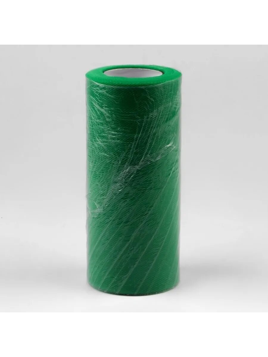 Лёгкий тёмно-зелёный фатин для творчества