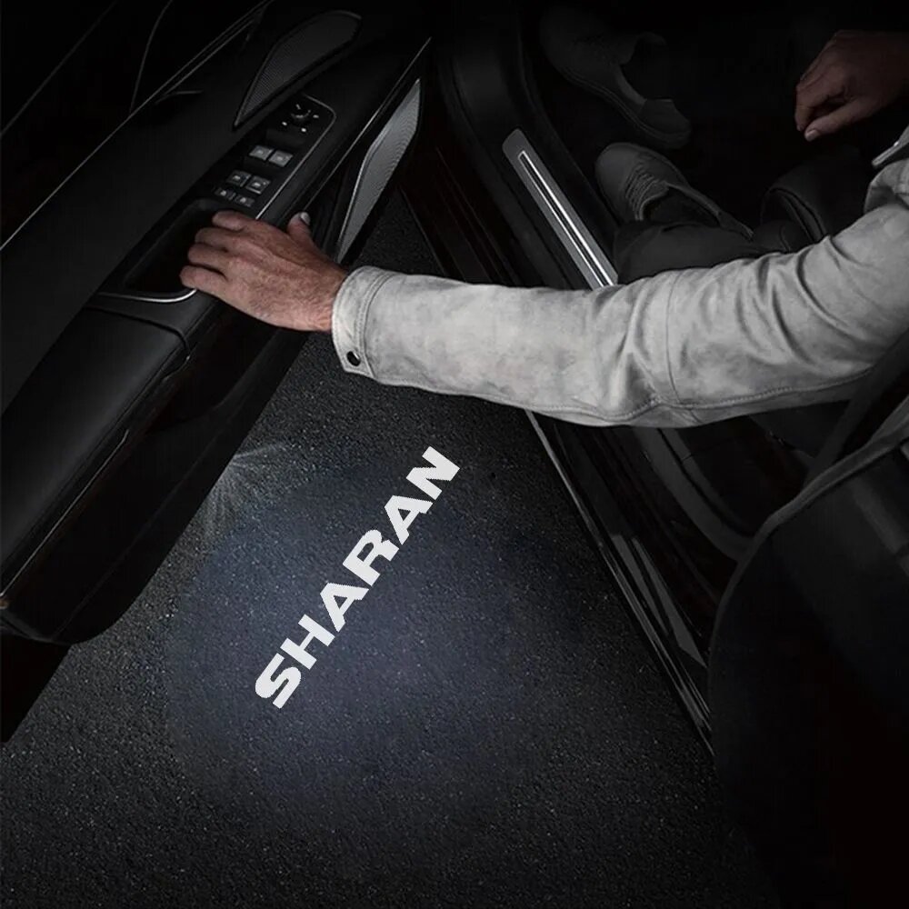 2 шт. для VW Sharan 7m 1998-2010 RLine R Line автомобильные дверные фонари с логотипом проектор, Лого Принадлежности, Фольксваген Шаран