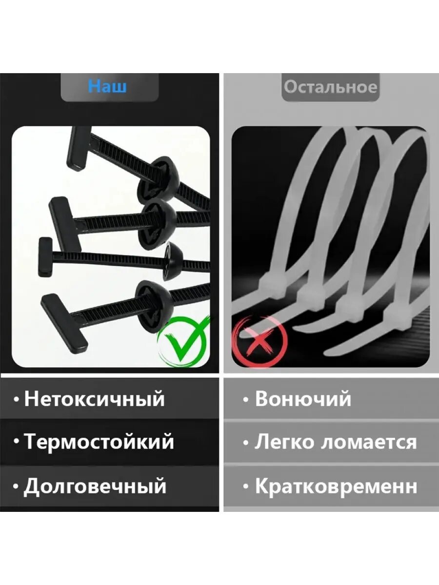 Стяжка, 100 шт, Нейлон — фото 1