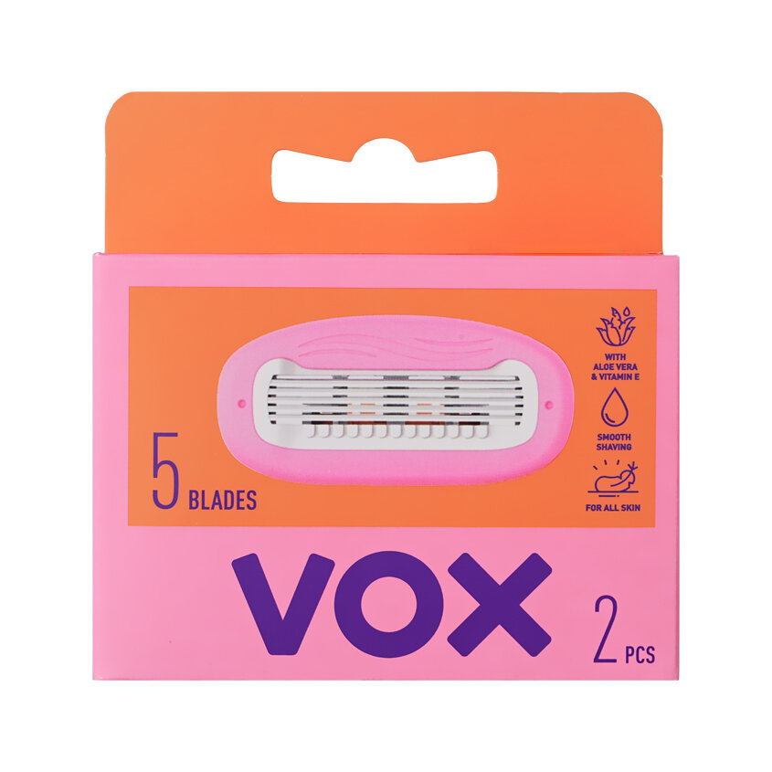 Кассеты для станка VOX Алоэ Вера 5 лезвий 2 шт