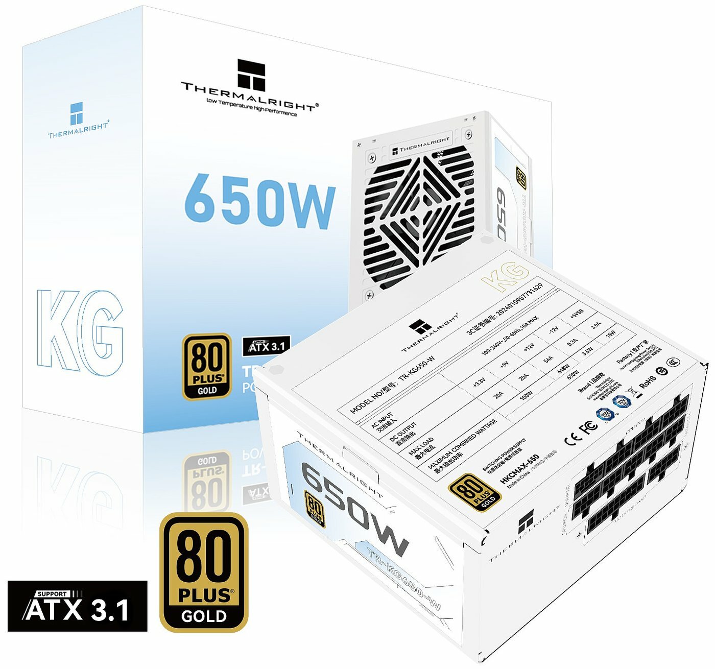 Блок питания Thermalright 650W Gold White (TR-KG650W)