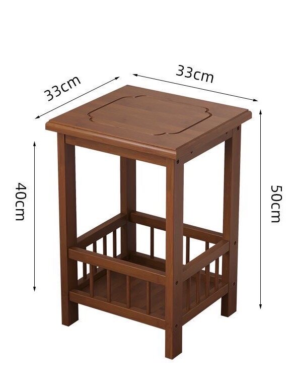 Китайский винтажный журнальный столик, материал — наньчжу (южный бамбук), коричневый, 33*50 см