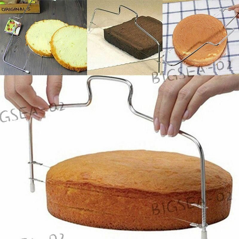 Струна для нарезки коржей бисквита и Тортов, набор для выпечки рамка и 2-е струны, леска для тортов / резак для кексов / нож для выпечки, 1 шт.