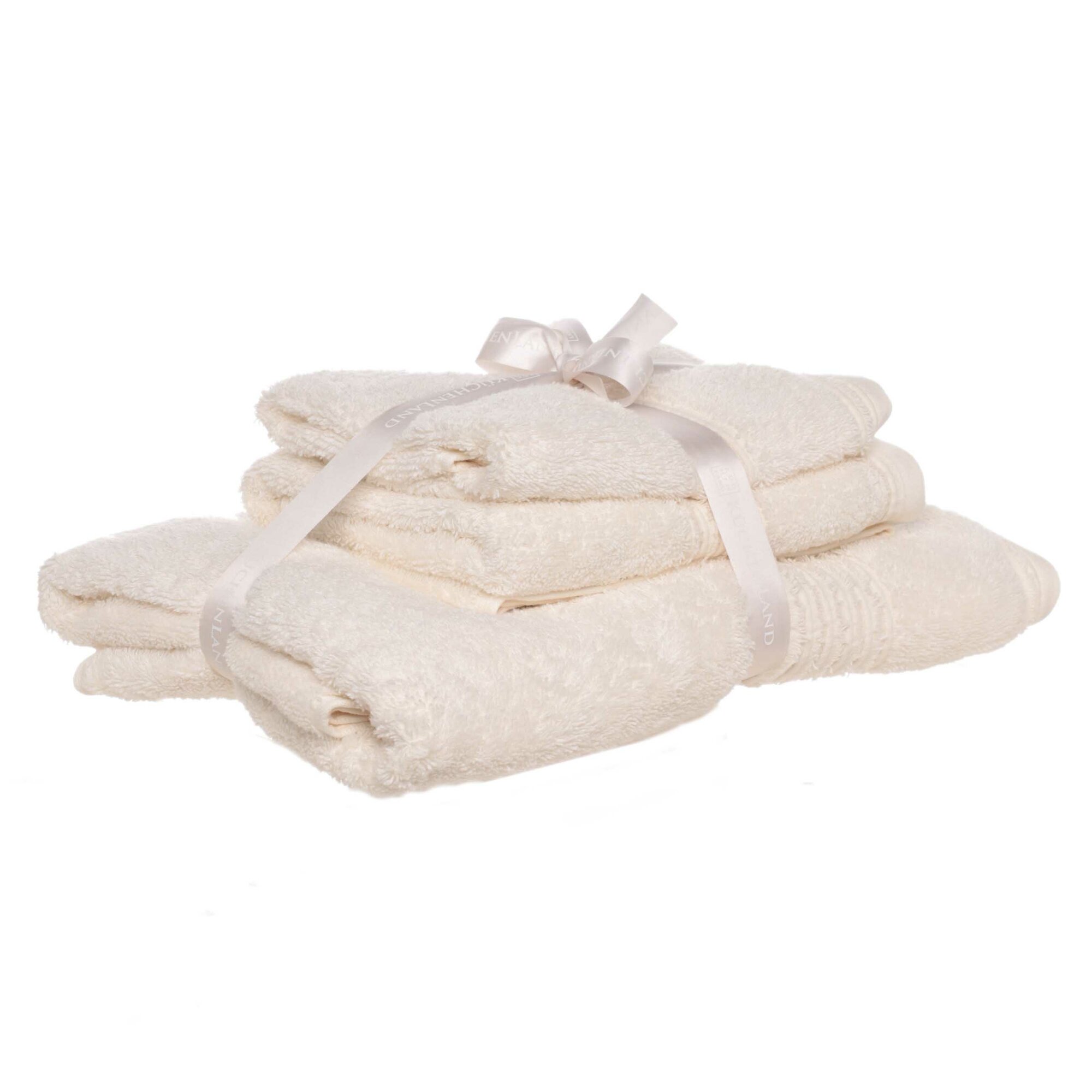Комплект полотенец, 40х60/50х90/70х140 см, 3 шт, хлопок, молочный, Natural cotton, Kuchenland