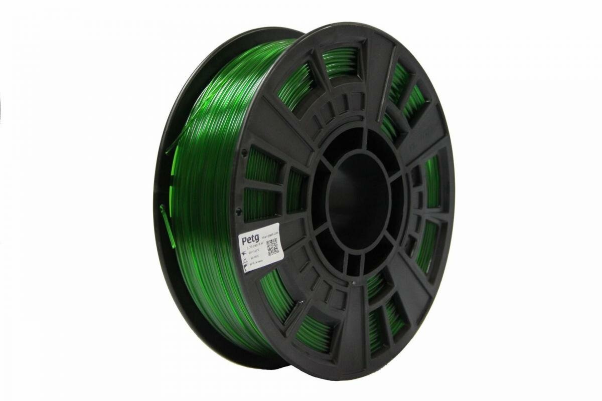 3д пластик petg зеленый прозрачный 1кг