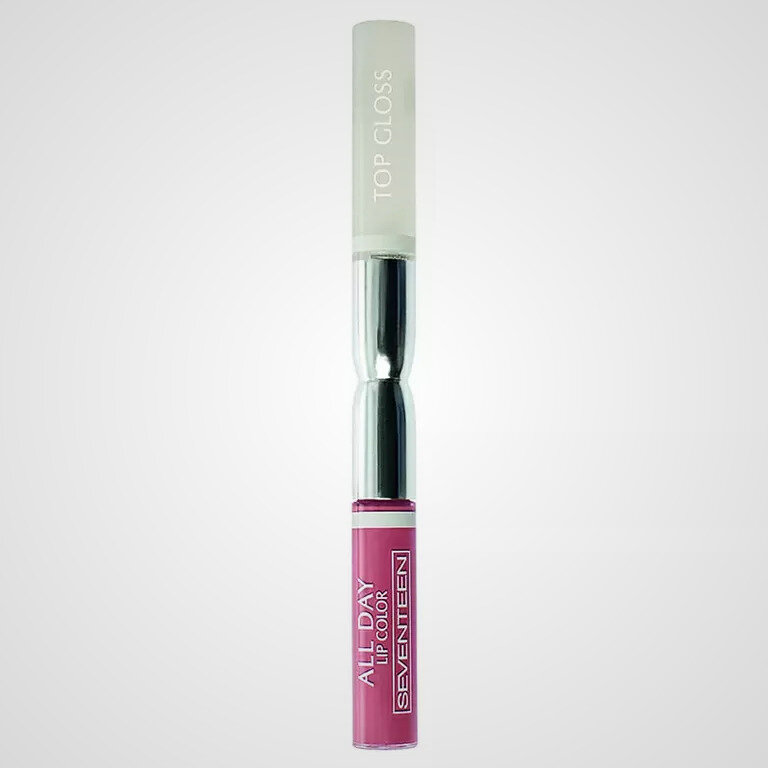 Жидкая стойкая помада-блеск тон 01 Пастельно розовый SEVENTEEN ALL DAY LIP COLOR & TOP GLOSS Помада 3,5 мл