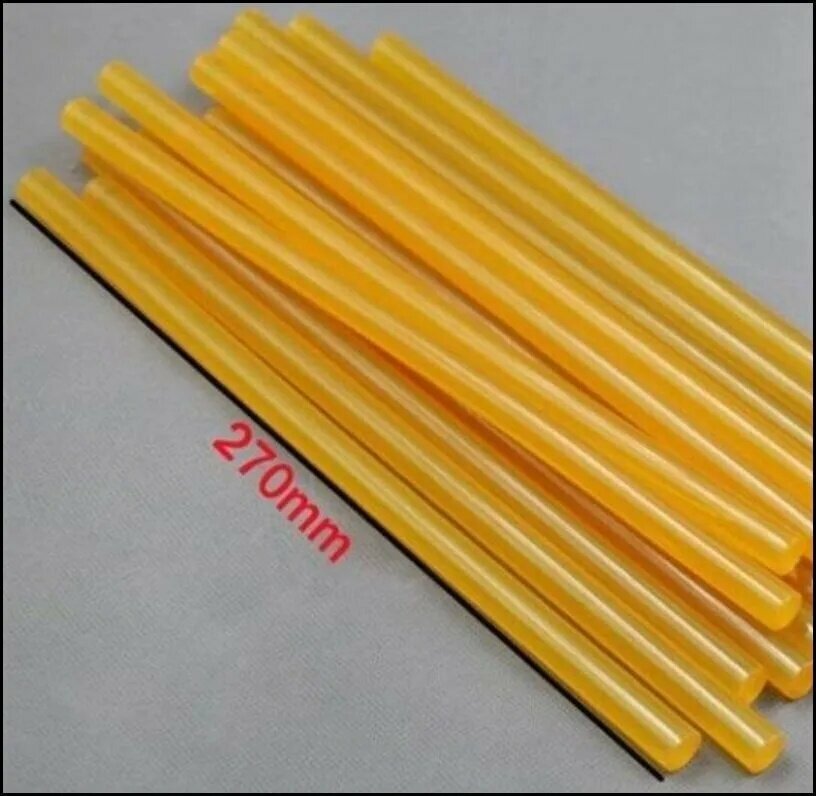 Набор для ремонта вмятин без покраски (PDR): 10 стержней-термоклея 7x270 мм для удаления следов града