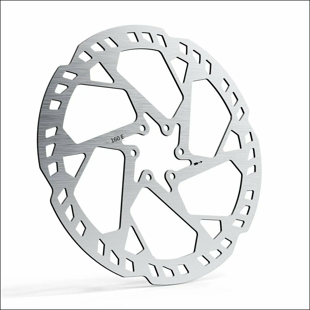 Тормозной диск для велосипеда с 6 болтами толщиной 2.3 мм диаметром 160мм ротор для электровелосипедов электросамокатов и горных велосипедов 1шт из нержавеющей стали